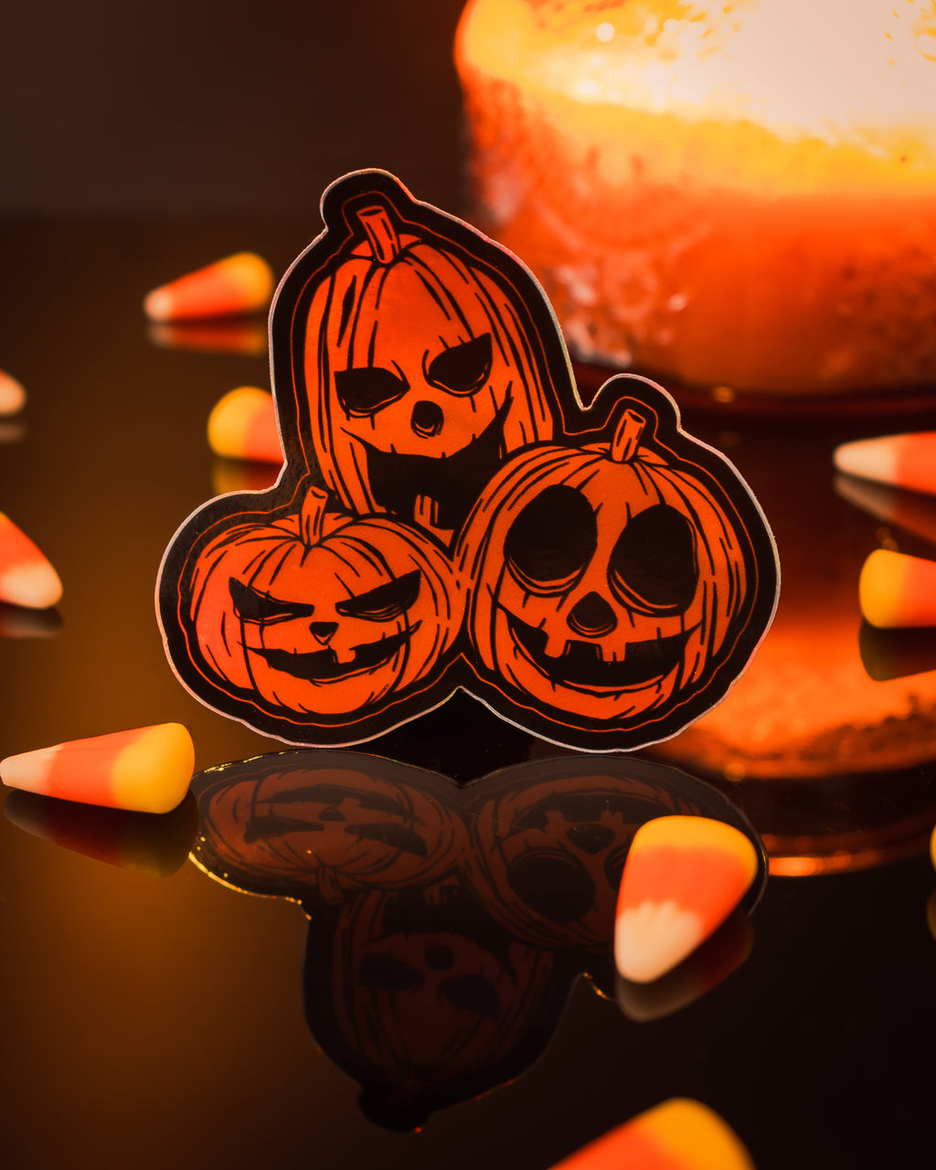 Holographic Orange "Jack-o-lantern Stack" Sticker - 3" – Life After ...