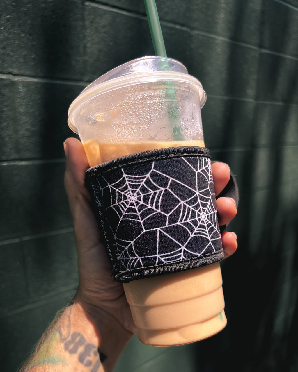 Cup Cozy - Spiderweb – Life After Death Designs