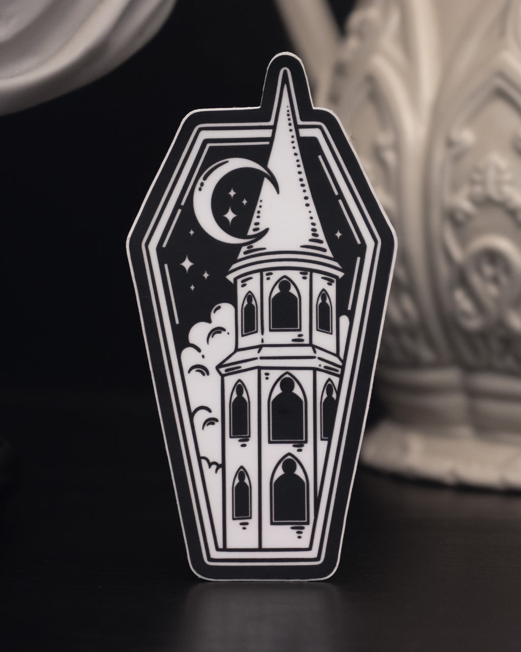 Matte "Coffin Castle" Sticker - 4" – Life After Death Designs