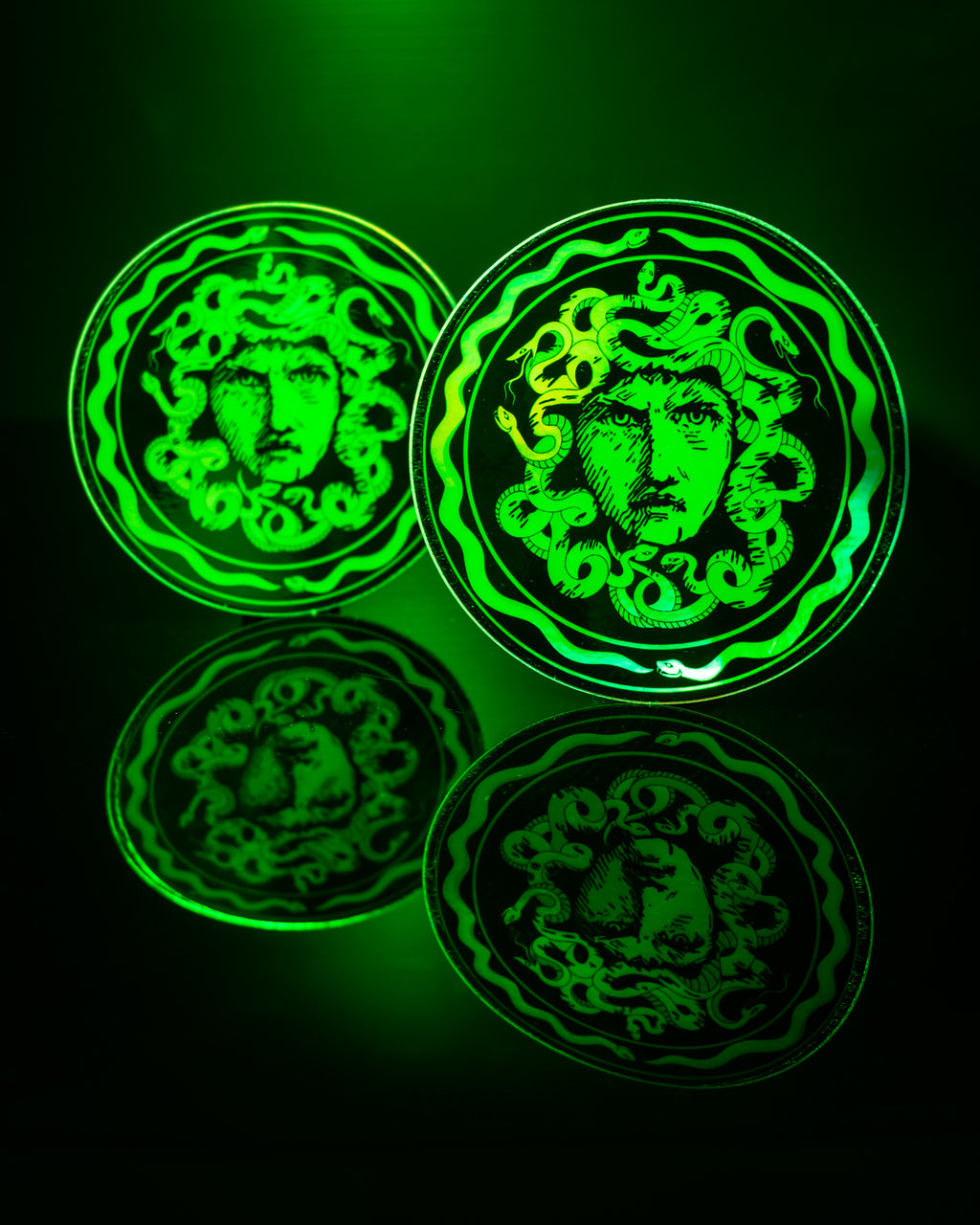 Holographic Green "Medusa" Sticker - 3" – Life After Death Designs