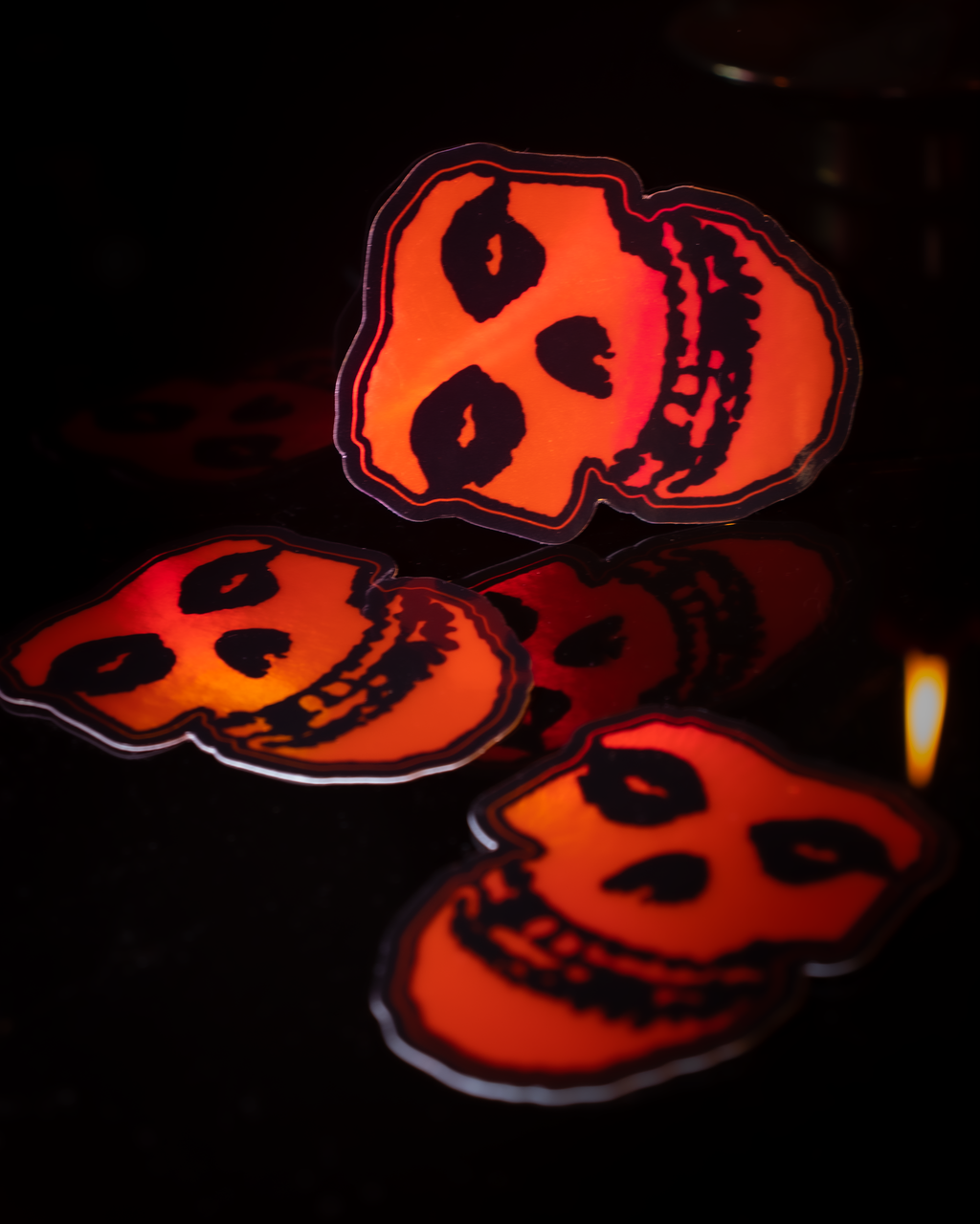 Holographic Red "Misfits Skull" Sticker - 3" – Life After Death Designs