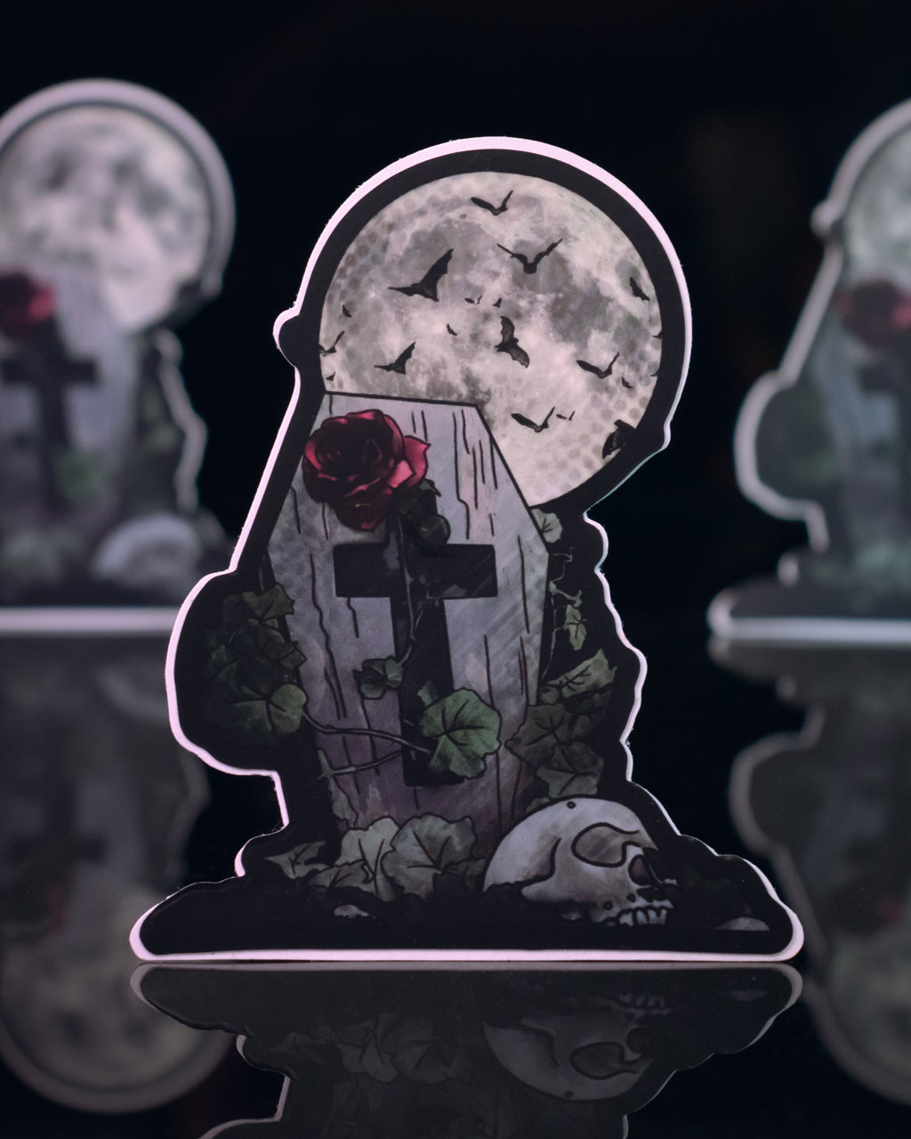 Matte "Pop Art Coffin Logo" Sticker - 4" – Life After Death Designs